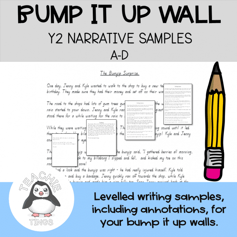 Year 2 Narrative Writing Bump It Up Wall — Teachie Tings