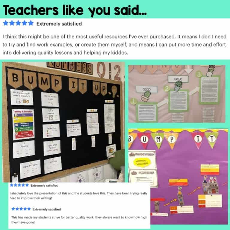 Bump It Up Wall Writing Bundle – Teachie Tings – Time-Saving Teacher ...