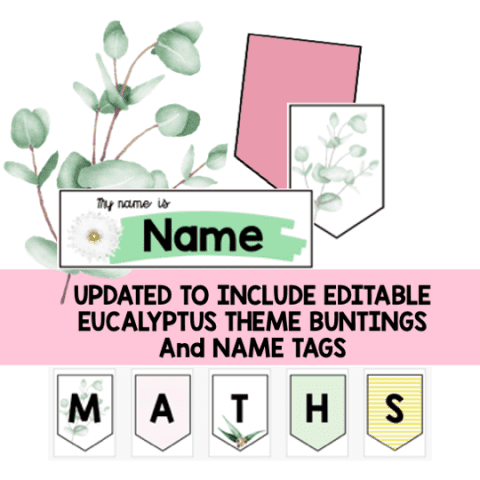 Gum Leaf Themed Classroom Decor and Editable Labels – Teachie Tings ...