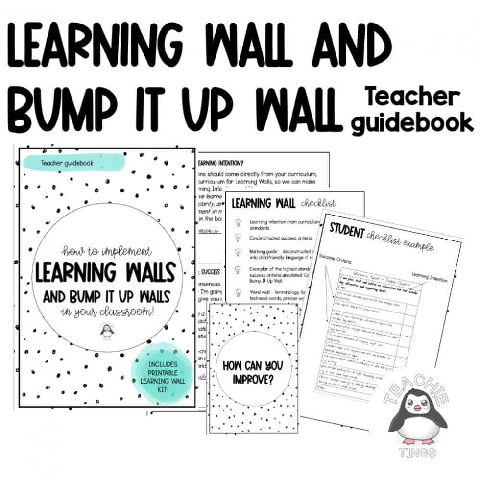 Bump It Up Walls and Learning Walls – Teachie Tings – Time-Saving ...