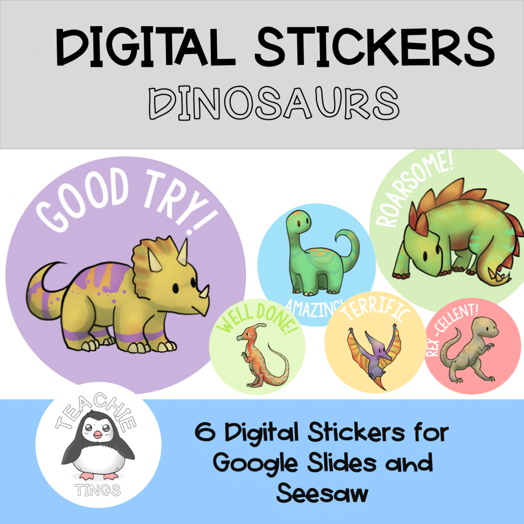 Digital Stickers – Dinosaurs – Teachie Tings