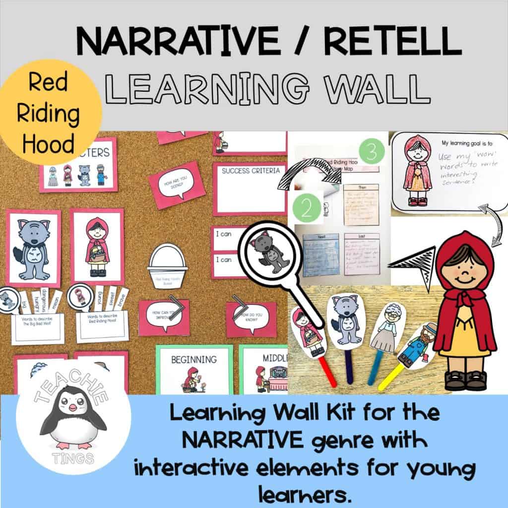 Learning Wall - Red Riding Hood Retell/ Narrative — Teachie Tings