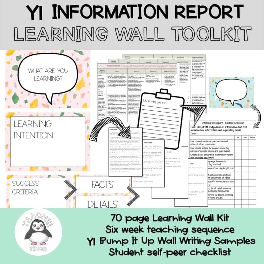 Information Report Learning Wall Toolkit – Year 1 – Teachie Tings ...