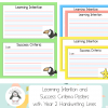 Learning Intention and Success Criteria Posters with Year Two ...