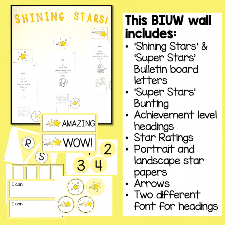 Bump It Up Wall Stars – Teachie Tings – Time-Saving Teacher Resources