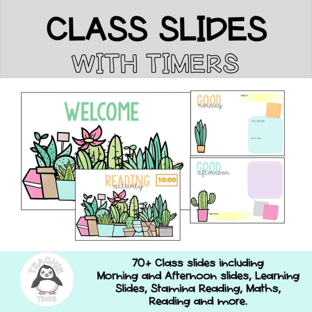 Cactus Class Slides With Timers - Distance Learning - Google Slides ...