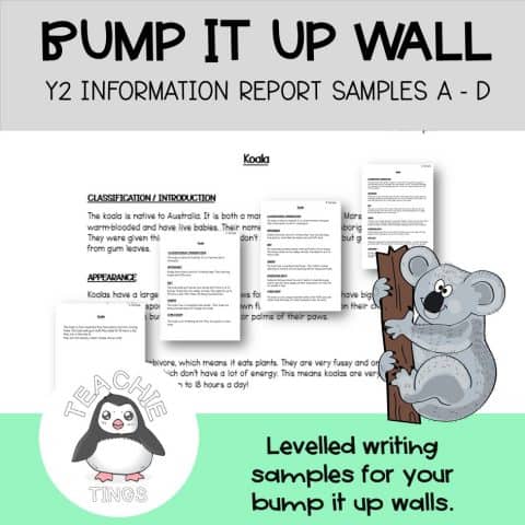 Information Report Bump It Up Wall Writing Exemplars Year 2 — Teachie Tings
