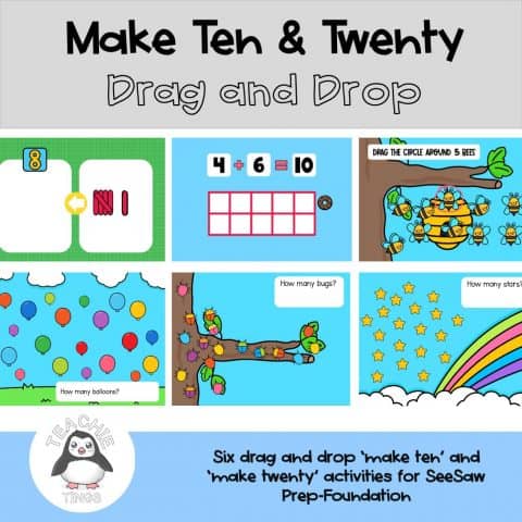 Make Ten and make Twenty ‘Drag and Drop’ Activities for SeeSaw ...