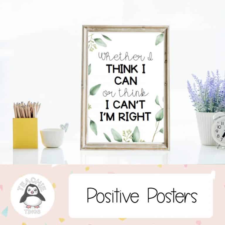 Eucalyptus Gum Leaf Growth Mindset Posters *EDITABLE* – Teachie Tings ...