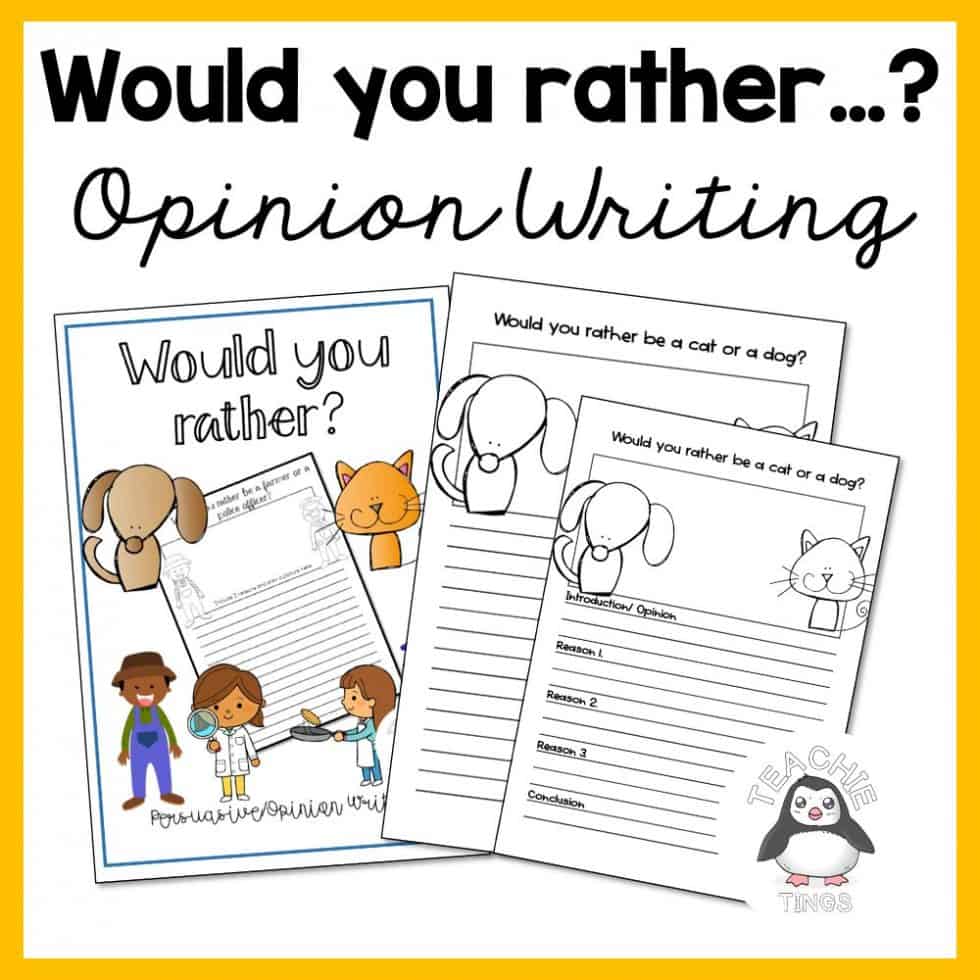 Persuasive Writing Scaffolds For Opinion Writing — Teachie Tings