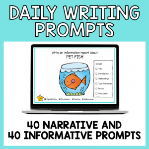 Daily Writing Prompts Narrative And Informative Writing Prompts With ...