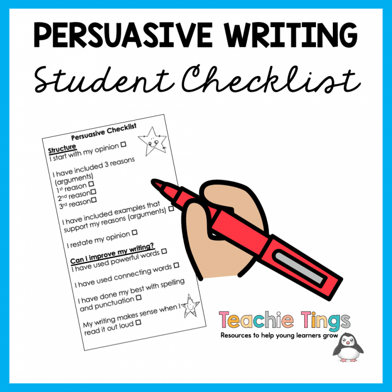Persuasive Writing Checklist In All Australian School Fonts — Teachie Tings