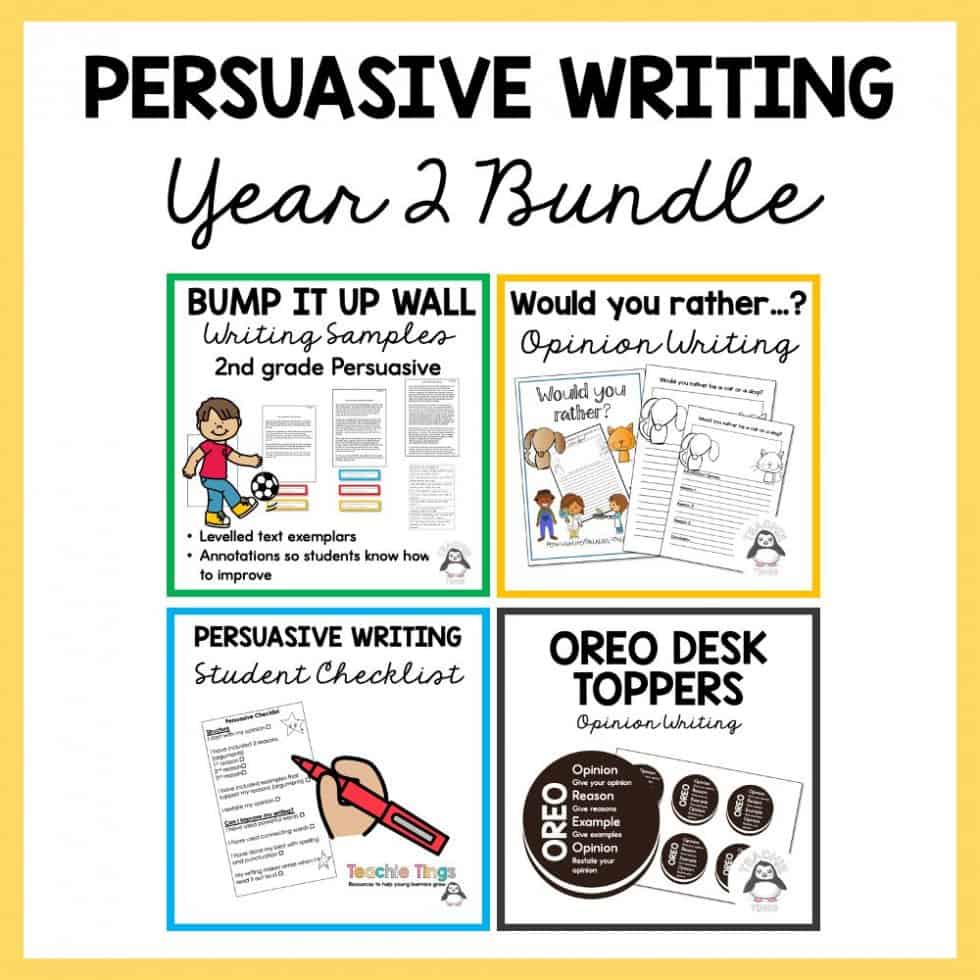 Persuasive Writing/ Opinion Writing Bundle - Year 2 — Teachie Tings