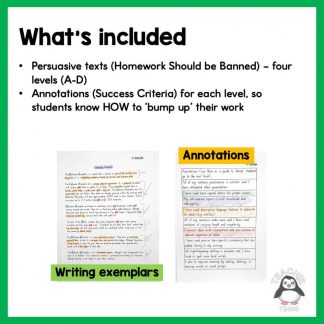 Year 3 Persuasive Writing Exemplars - Bump It Up Wall — Teachie Tings