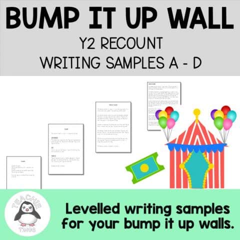 BUMP IT UP WALL | Writing Samples Archives — Teachie Tings