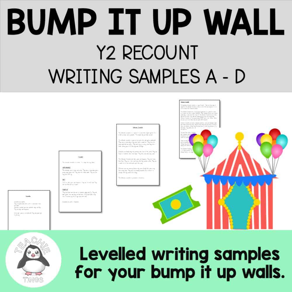 Year Two Recount Bump It Up Wall Writing Exemplars Teachie Tings