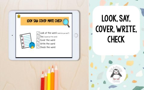 Look, Cover, Say, Write, Check Spelling Strategy — Teachie Tings