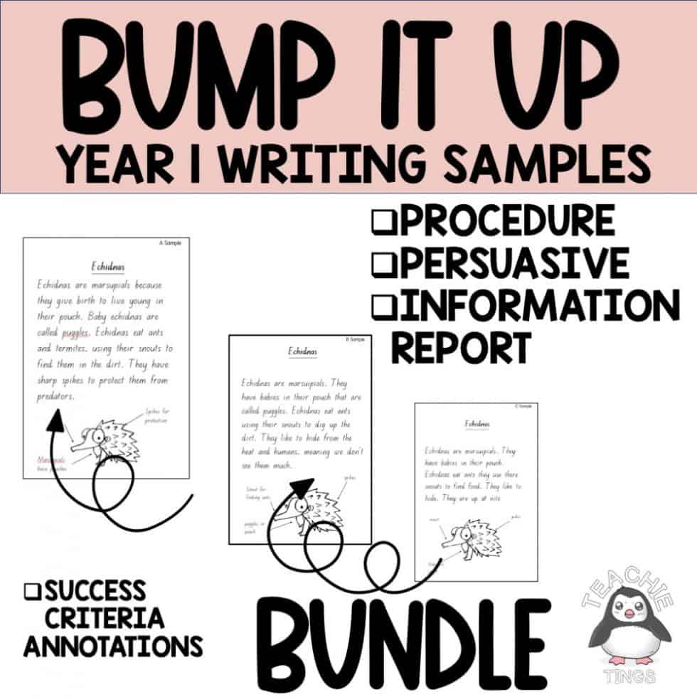 BUMP IT UP WALL | Writing Samples Archives — Teachie Tings