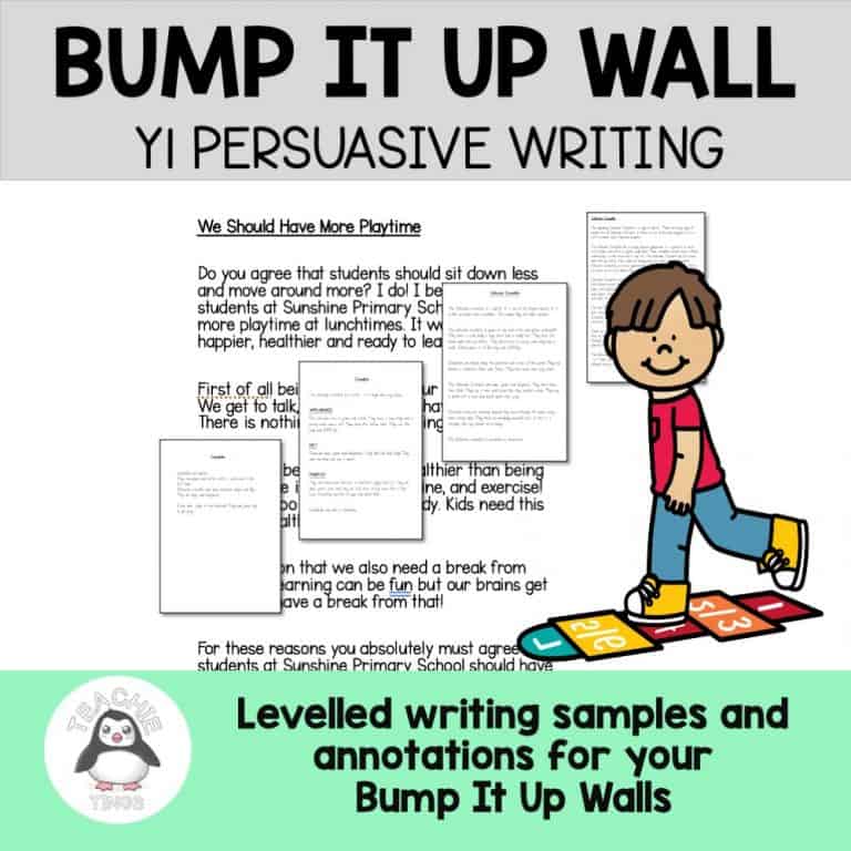BUMP IT UP WALL | Writing Samples Archives — Teachie Tings