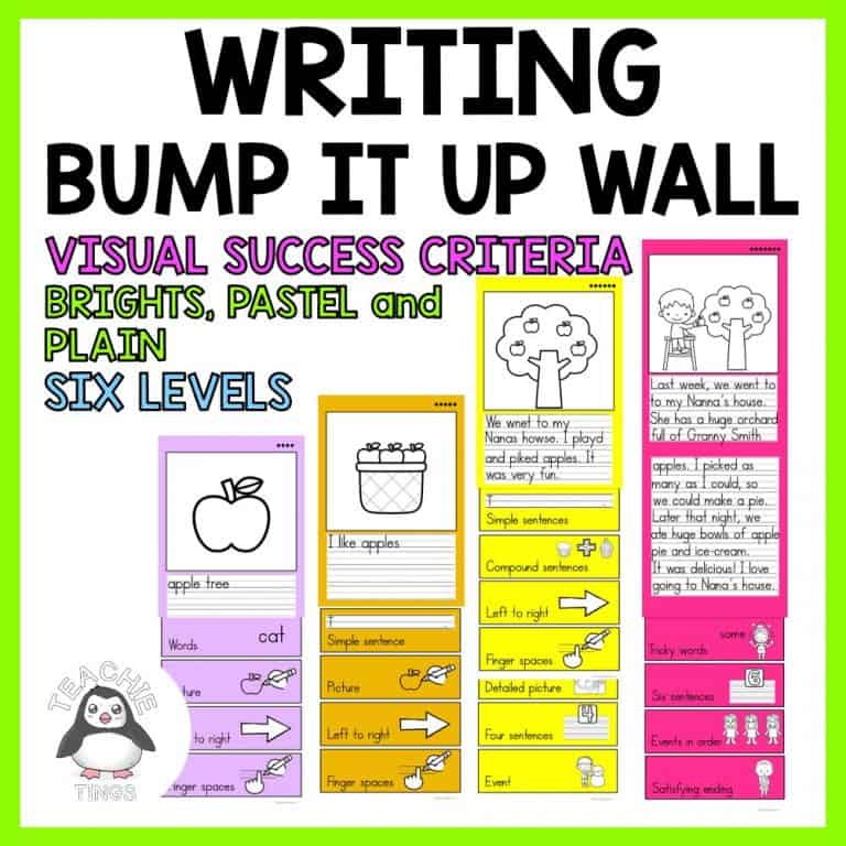 BUMP IT UP WALL | Writing Samples – Teachie Tings – Time-Saving Teacher ...
