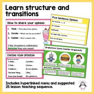 Opinion Writing Activities - Persuasive Writing Lesson Slides — Teachie ...