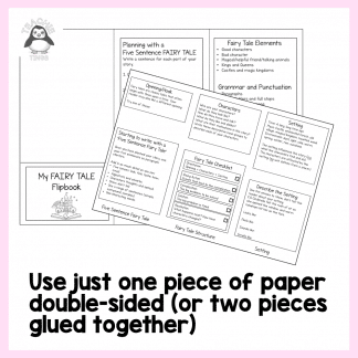 Fairy Tale Writing Template Flipbook | Fairy Tale Elements – Teachie Tings
