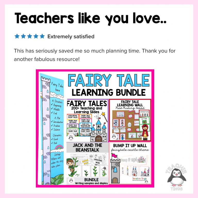 Fairy Tale Writing Template Flipbook | Fairy Tale Elements – Teachie ...