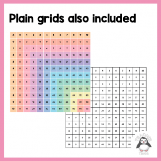 Times Table Multiplication Grids 10 X 10 — Teachie Tings
