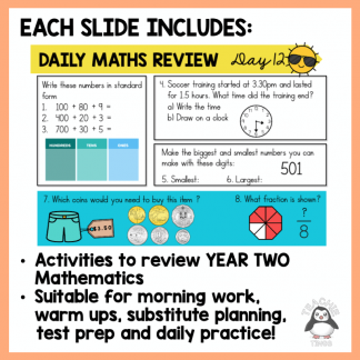 Year 2 Daily Maths Review Slides - Australian Curriculum Year-Long ...