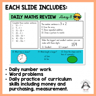 Year 2 Daily Maths Review Slides - Australian Curriculum Year-Long ...