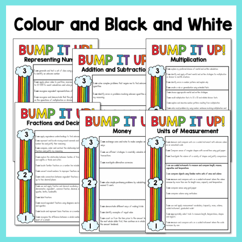 Year 4 Maths Bump It Up Walls including ‘I can’ statements. – Teachie ...