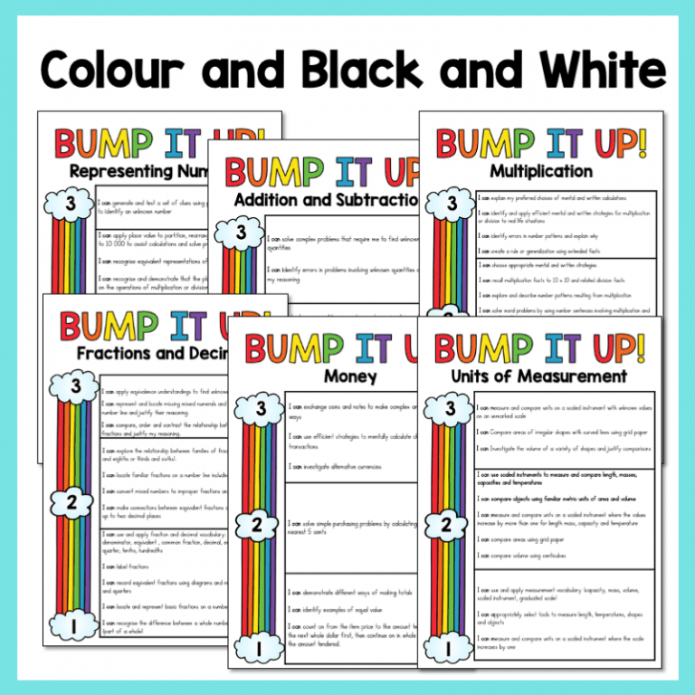 Year 4 Maths Bump It Up Walls including ‘I can’ statements. – Teachie ...