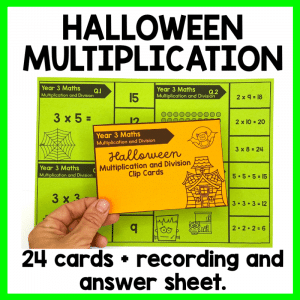 Halloween Multiplication Task Cards — Teachie Tings