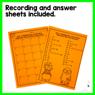 Halloween Multiplication Task Cards — Teachie Tings