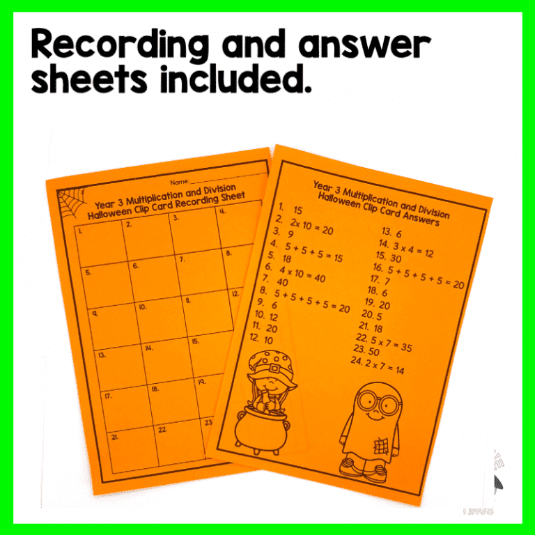 Halloween Multiplication Task Cards — Teachie Tings