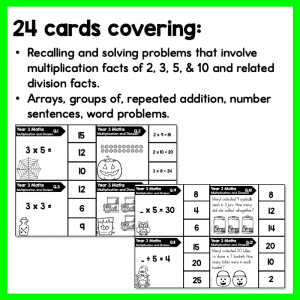 Halloween Multiplication Task Cards – Teachie Tings
