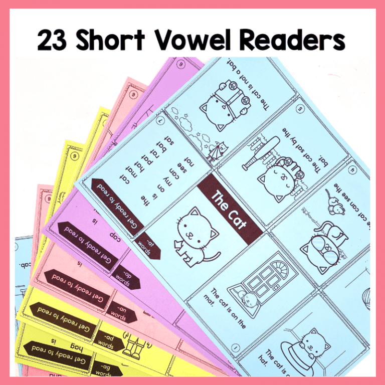 Short Vowel Decodable Readers | Easy-to-prep one-page mini books ...