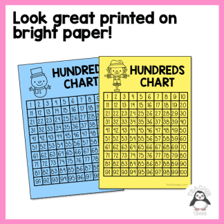 Hundreds Charts and 120 Charts | Plain and with Seasonal Themes ...