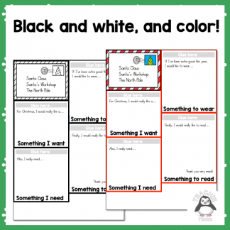 Dear Santa Flipbook – One page, easy to print and make! – Teachie Tings ...