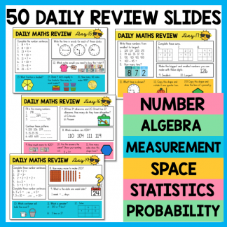 Year 2 Daily Maths Review Slides - Australian Curriculum 10 Weeks - SET ...