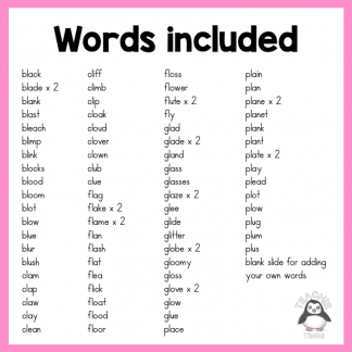 Initial L Blends Blending Practice PowerPoint | Decodable Words ...