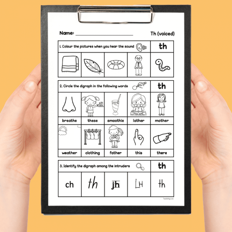 Letter-Sounds Worksheets – Digraphs Set 1 – Teachie Tings