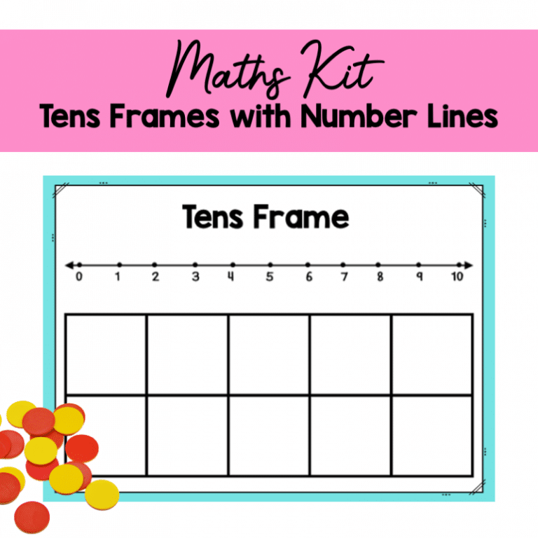 Tens Frames with Number Lines – Maths Kit Resources – Teachie Tings ...