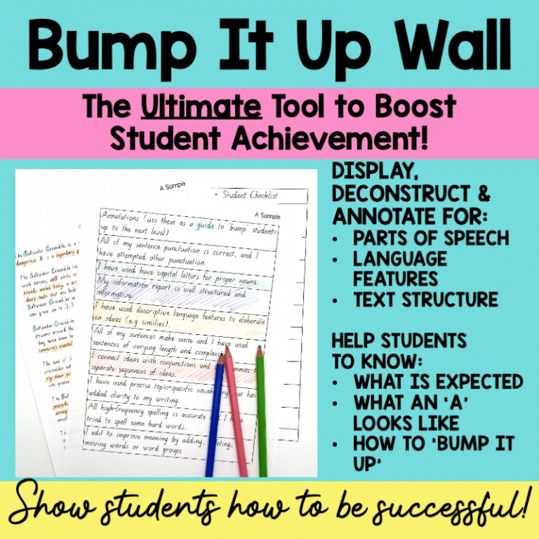 Year 2 Information Report Bump It Up Wall — Teachie Tings
