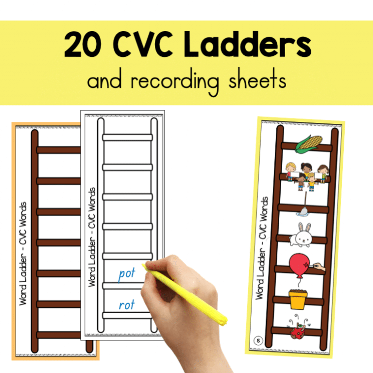 CVC Word Ladders – Teachie Tings – Time-Saving Teacher Resources