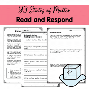 Year 3 Science - States Of Matter | Read And Respond — Teachie Tings