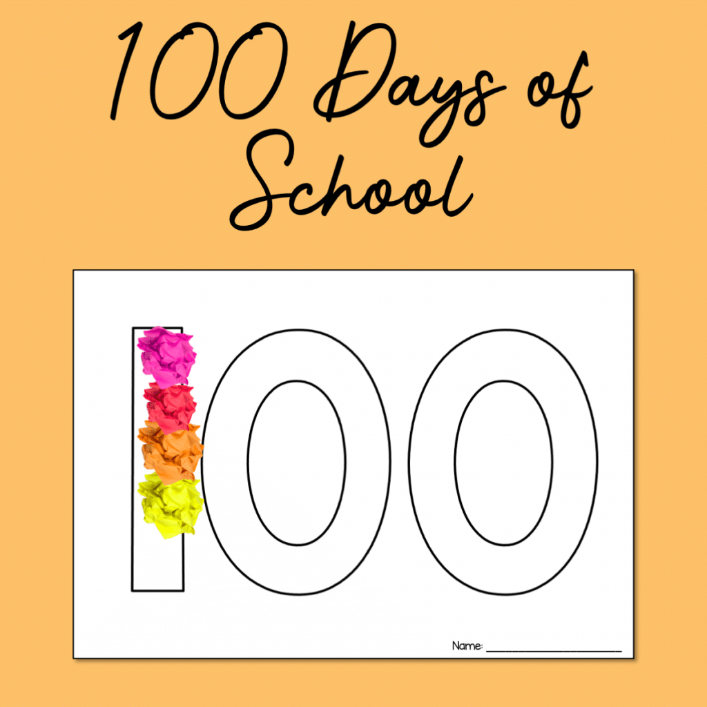 100 Days of School Template – Teachie Tings – Time-Saving Teacher Resources
