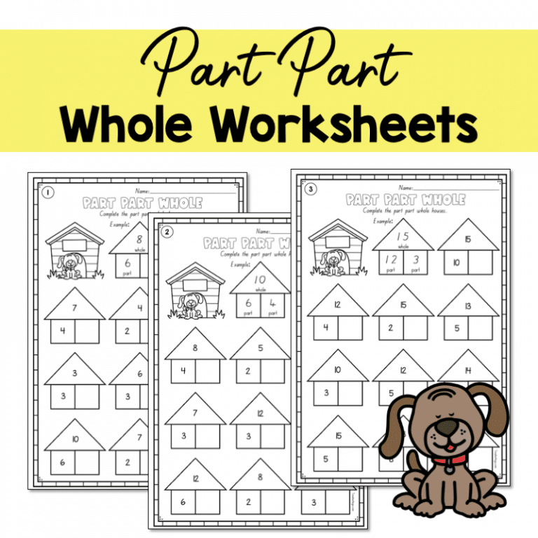 Part Part Whole Worksheets – Teachie Tings