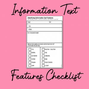 Information Text Features Checklist – Teachie Tings – Time-Saving ...