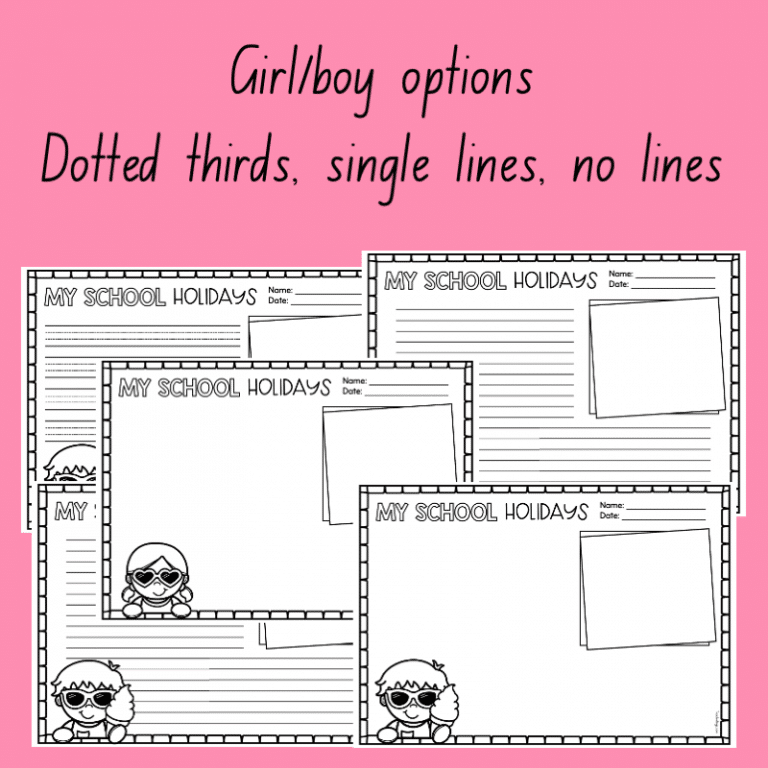 School Holiday Recount Template – FREEBIE! – Teachie Tings